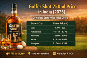 Golfer Shot 750ml Price in India 2026 – Latest State-Wise Cost ₹790-₹1,360